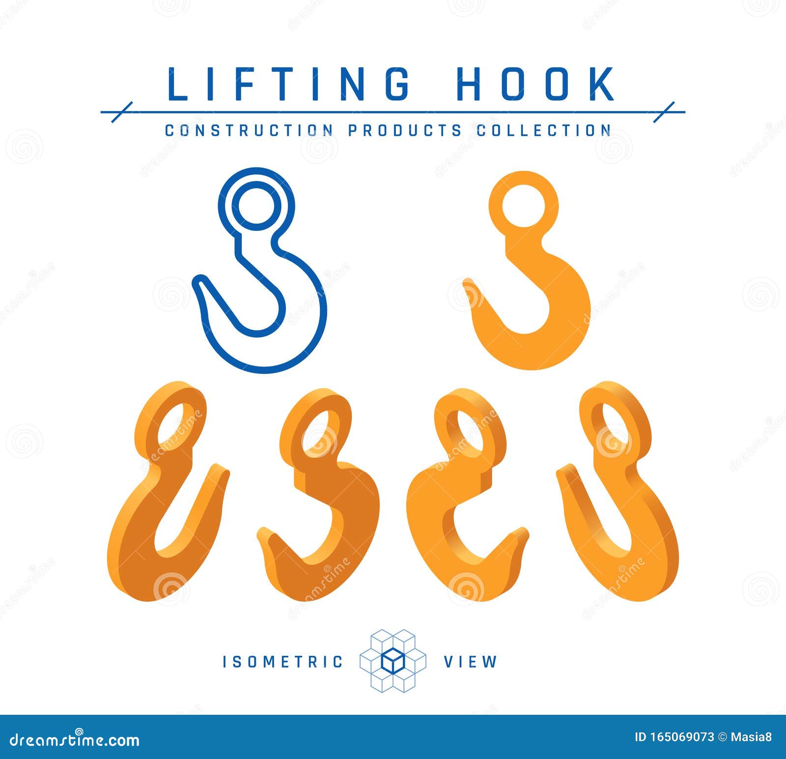 Lifting Hook Concept, Vector in Isometric Style Stock Vector ...