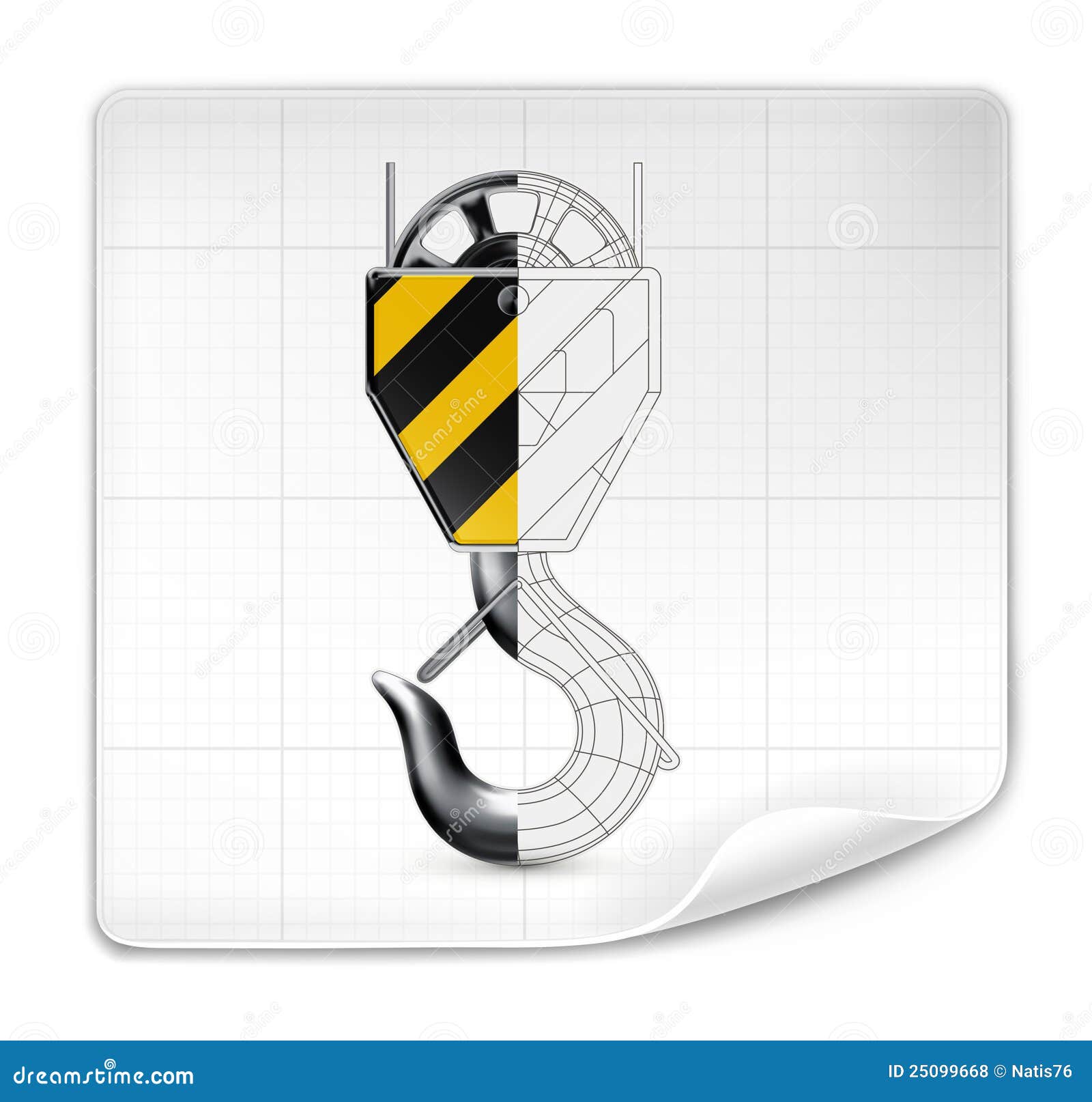 Lifting Hook Drawing Cartoon Vector | CartoonDealer.com #34200205