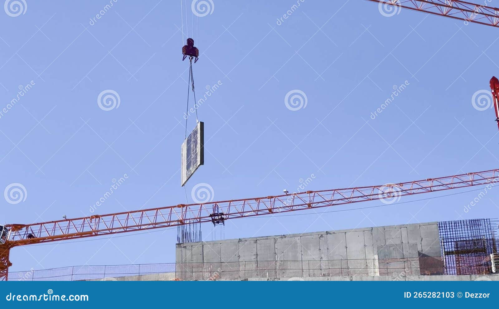 Lifting a Load of Formwork for Pouring Concrete To the Upper Floors ...