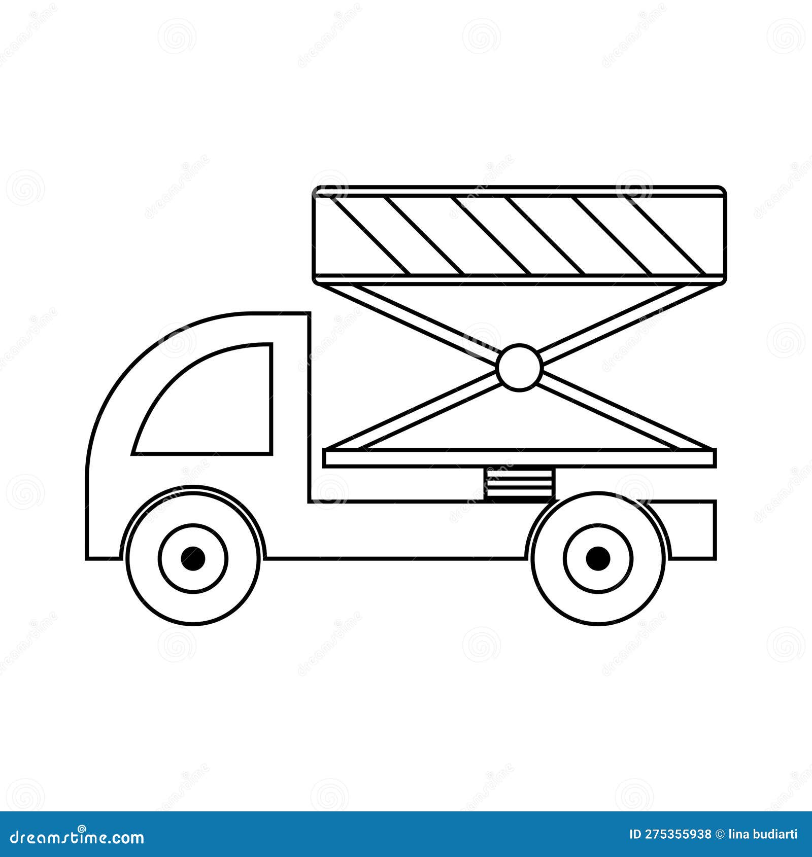Lifting machine icon stock vector. Illustration of skid - 275355938