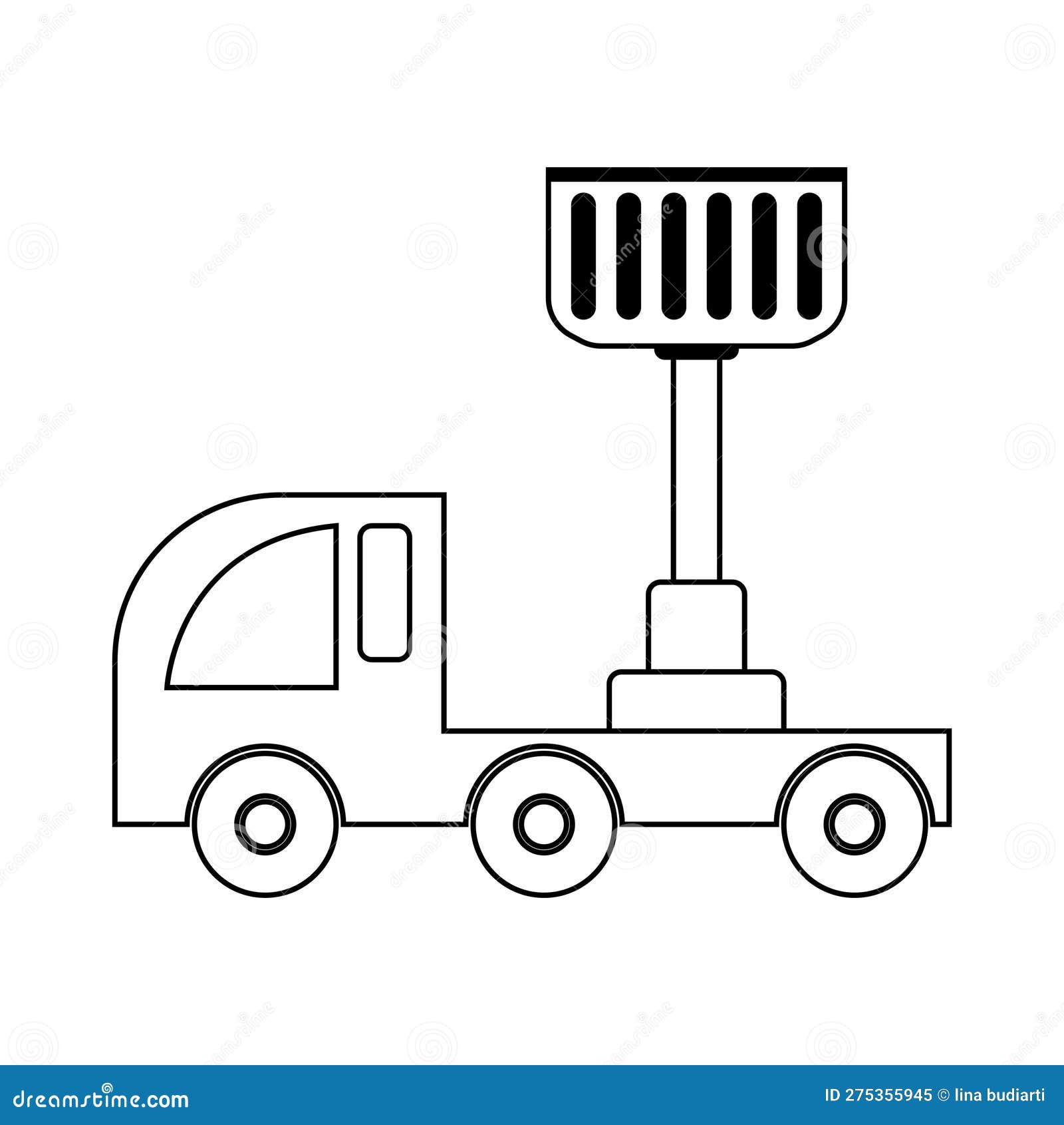 Lifting machine icon stock vector. Illustration of machinery - 275355945