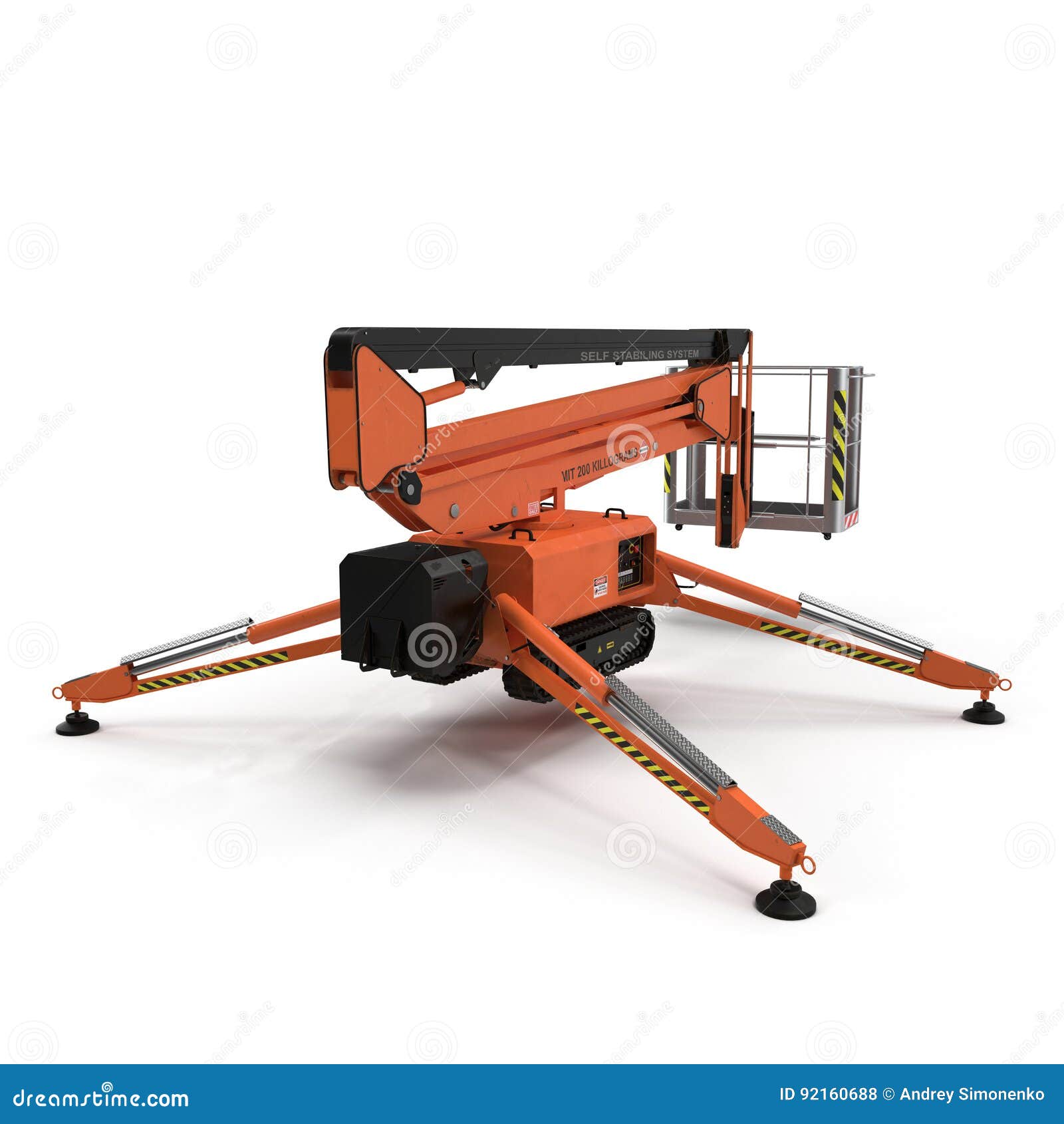 Lifting Machine Scissor Lift Platform Self Propelled Icon Black Color ...