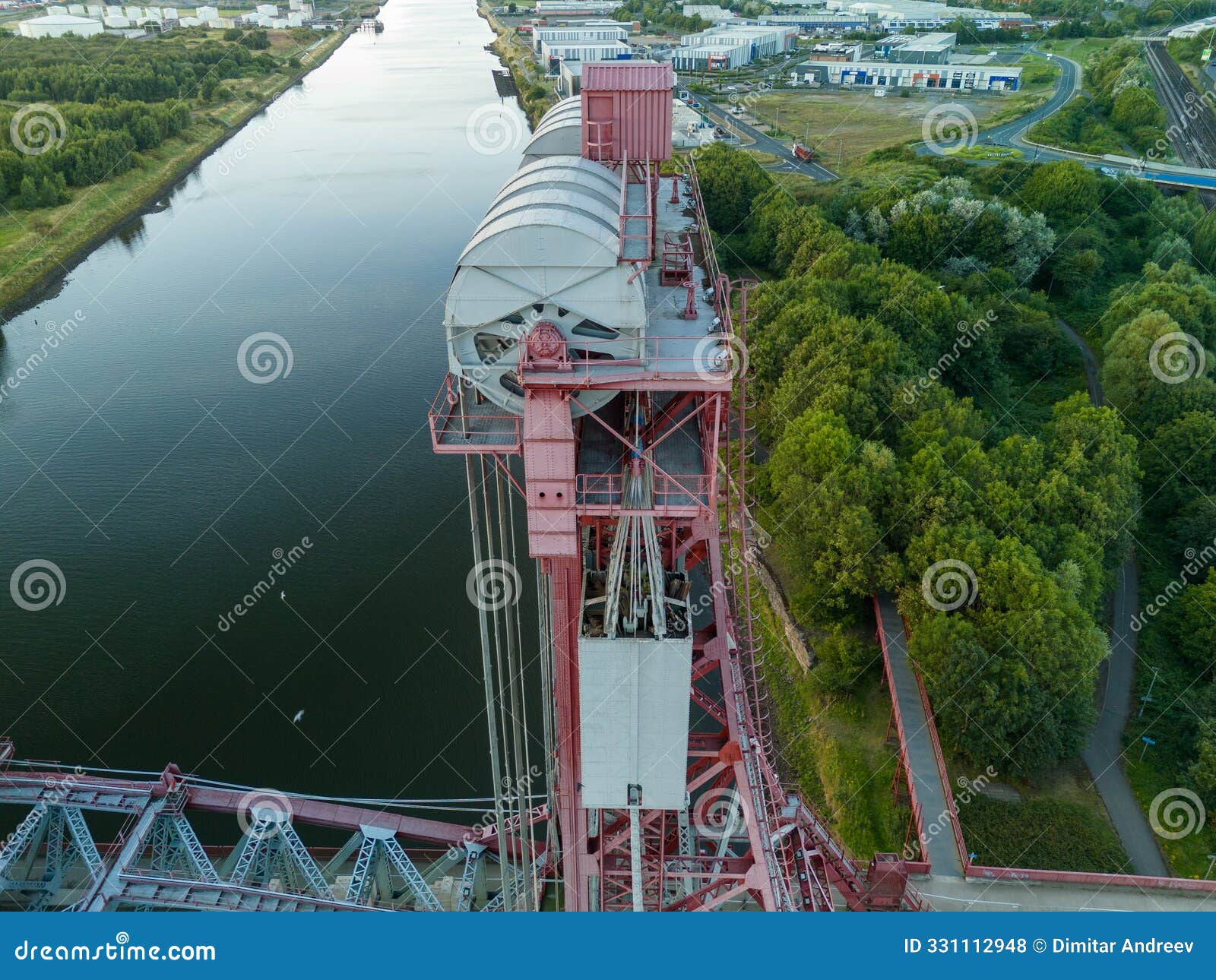 Lifting Mechanism of a Bascule Bridge Spanning a River Stock Photo ...