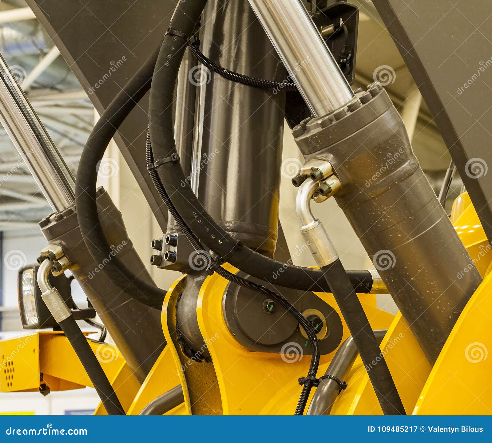 Lifting Mechanism of Loader Stock Image - Image of construction, risk ...