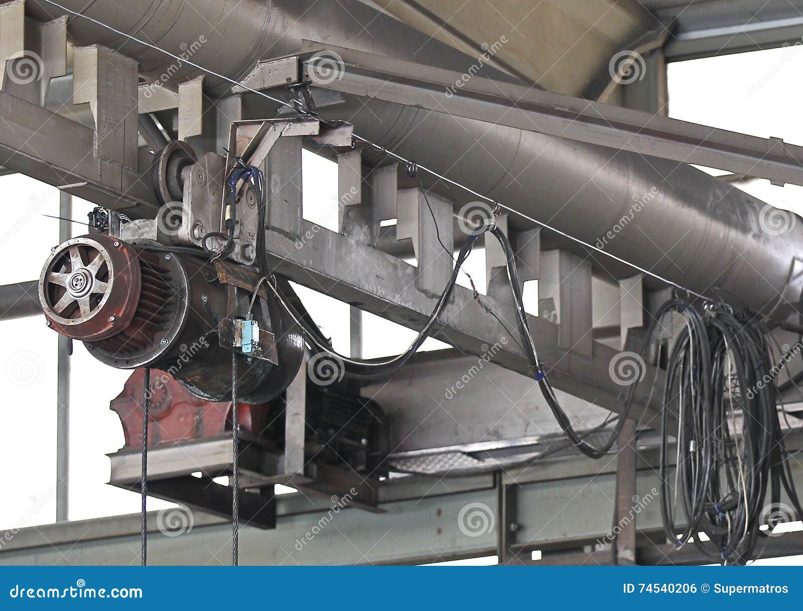 Lifting Mechanism for Moving Material Stock Photo - Image of ...