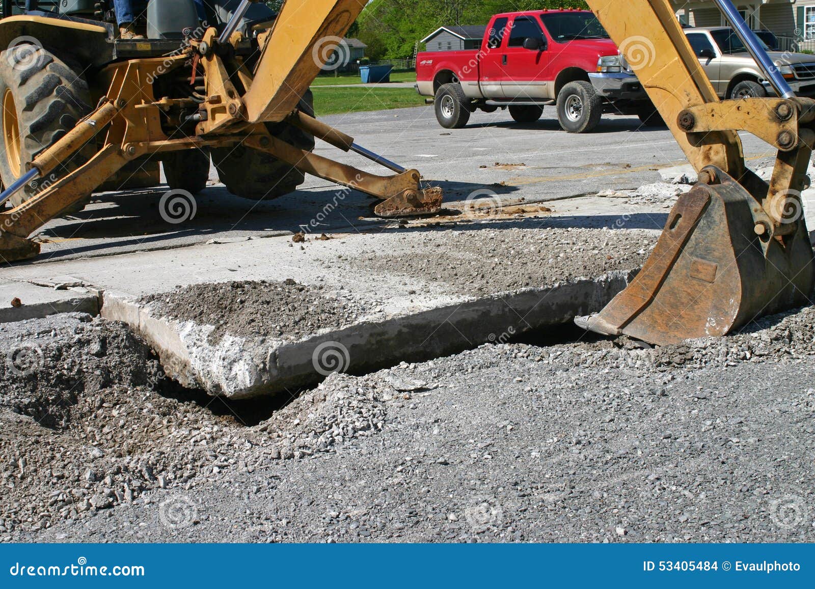 Lifting the Pavement stock photo. Image of power, machine - 53405484
