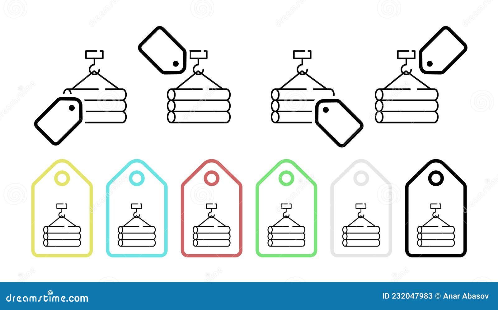Lifting of Pipes Vector Icon in Tag Set Illustration for Ui and Ux ...