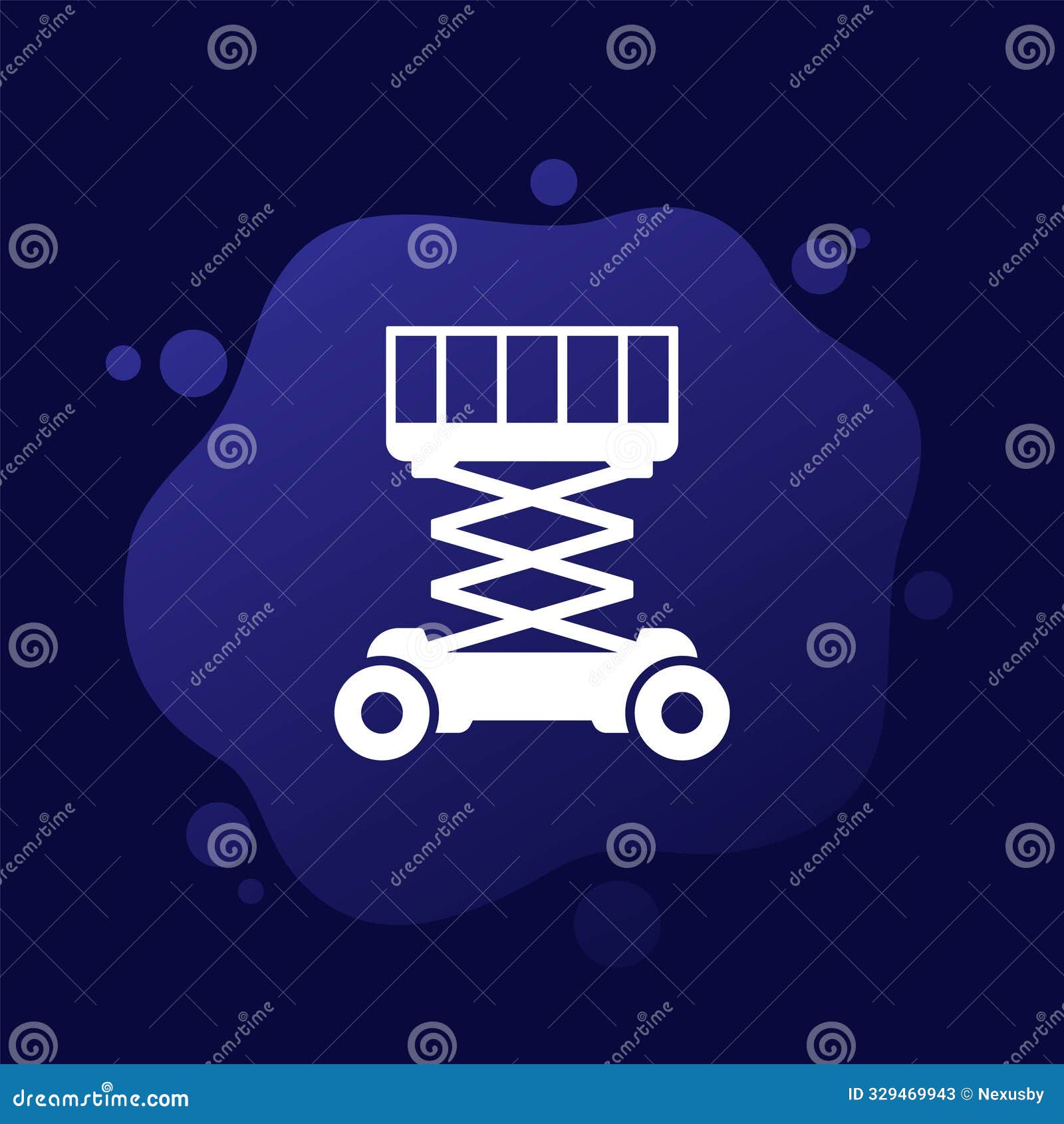 Lifting Platform Icon, Elevating Work Platform EWP Stock Vector ...