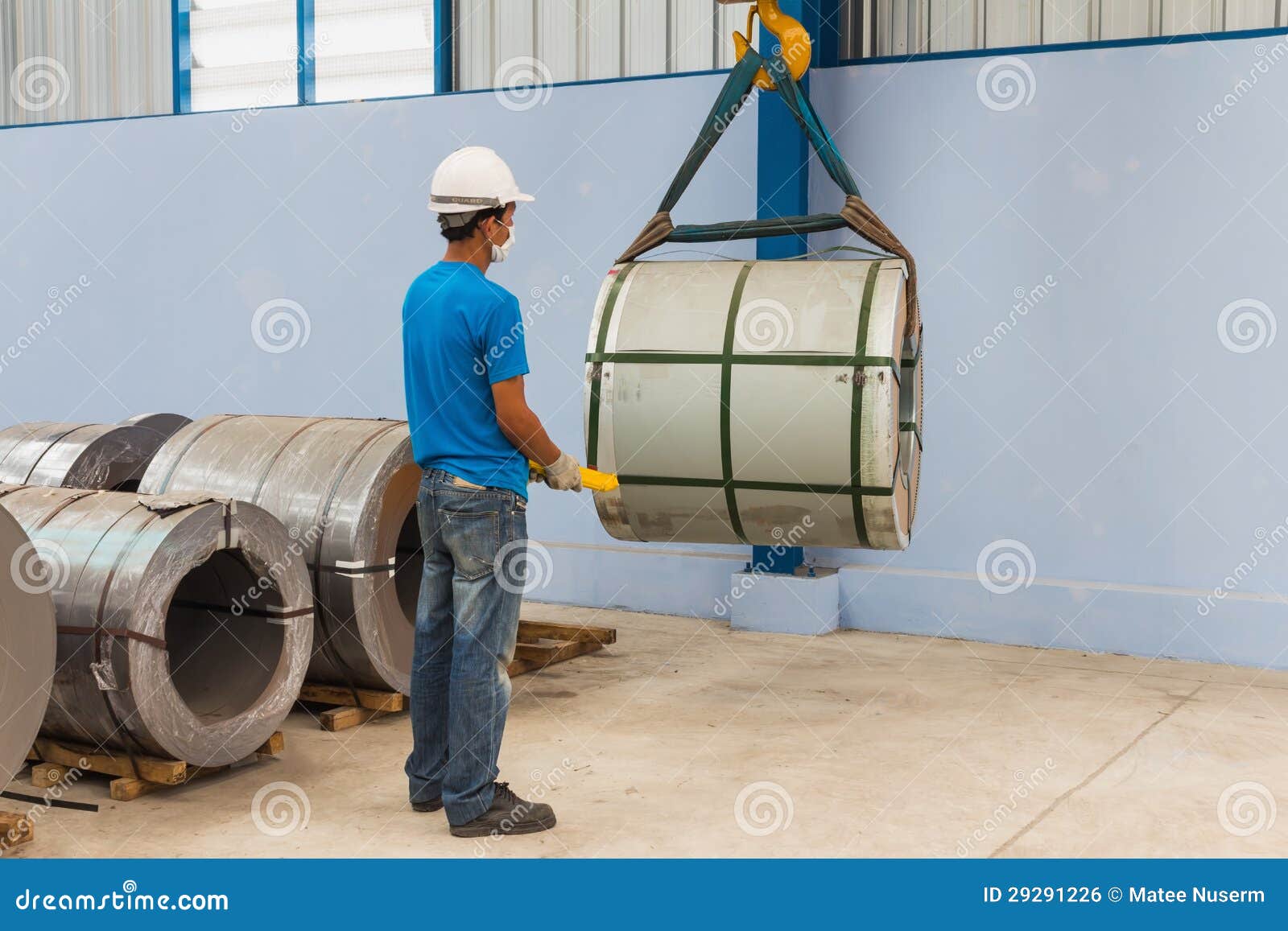 Lifting Steel Coil Royalty Free Stock Image - Image: 29291226