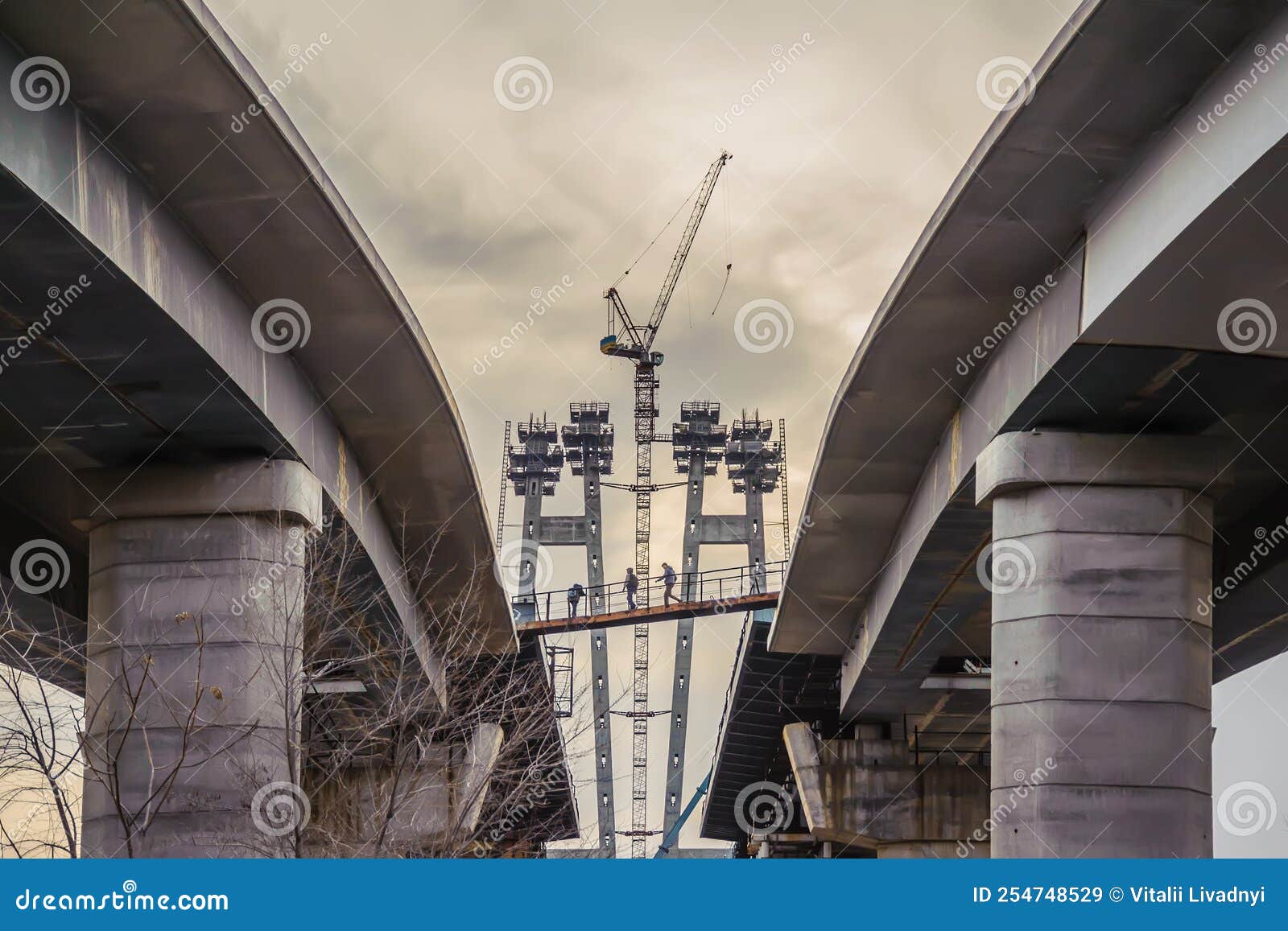 Lifting tower crane stock image. Image of load, cabin - 254748529