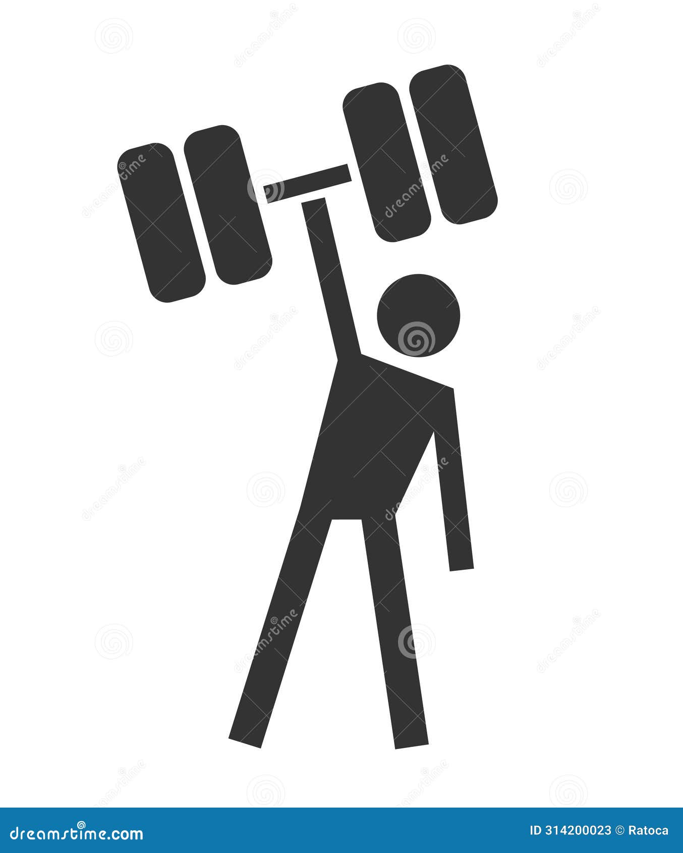 Lifting weight symbol stock vector. Illustration of lifting - 314200023