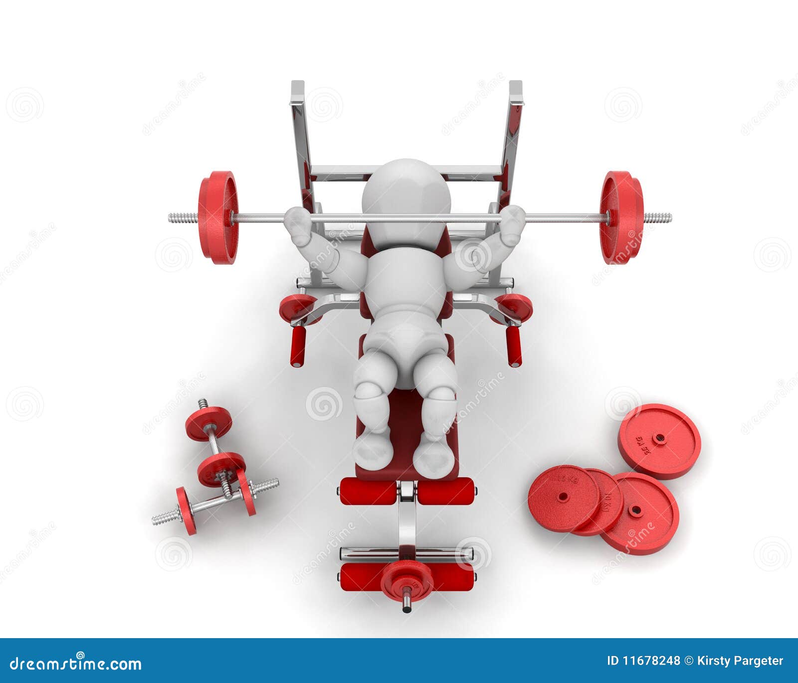 Man Lifting Weights Running Jog Royalty-Free Stock Photography ...