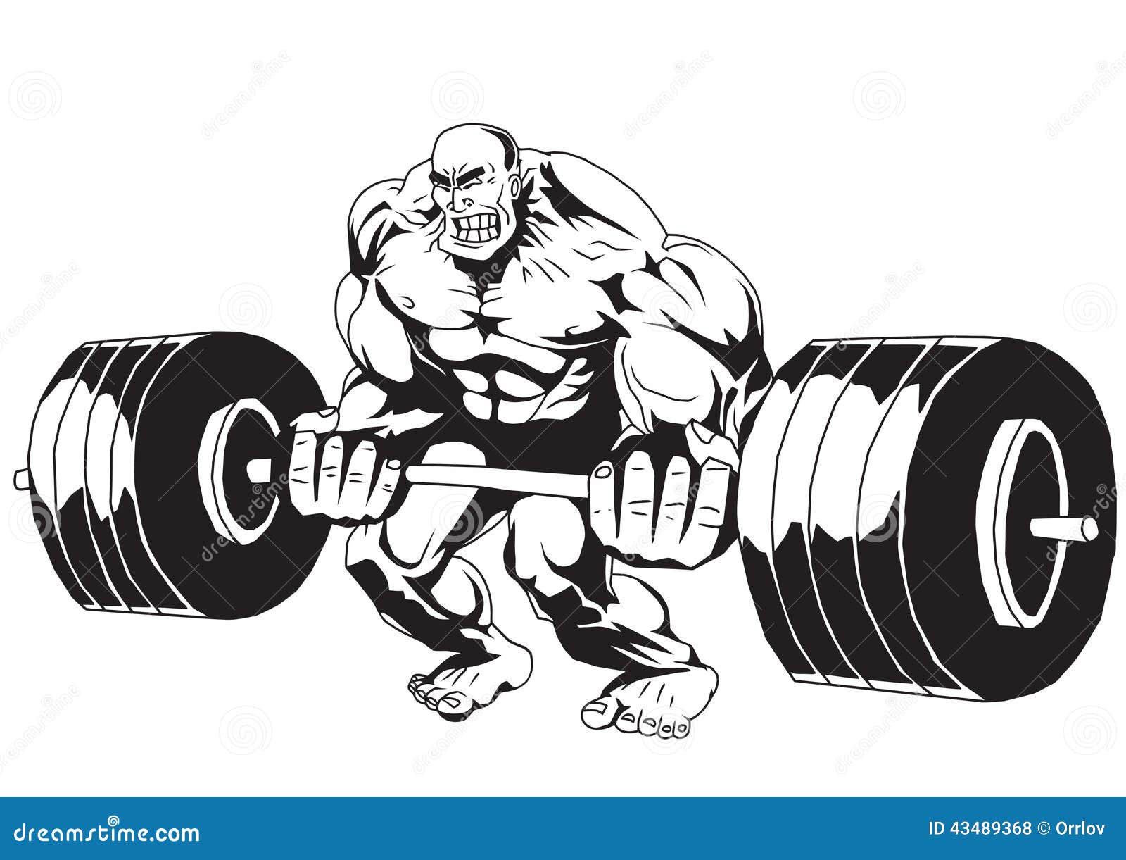 Lifting weights stock vector. Illustration of pain, powerful - 43489368