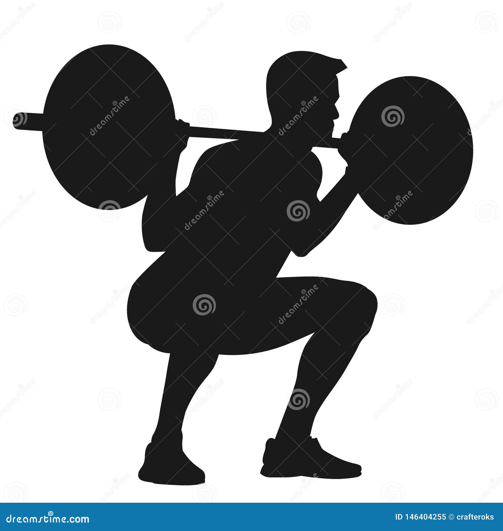 Lifting Weights Vector Illustration by Crafteroks Stock Vector ...