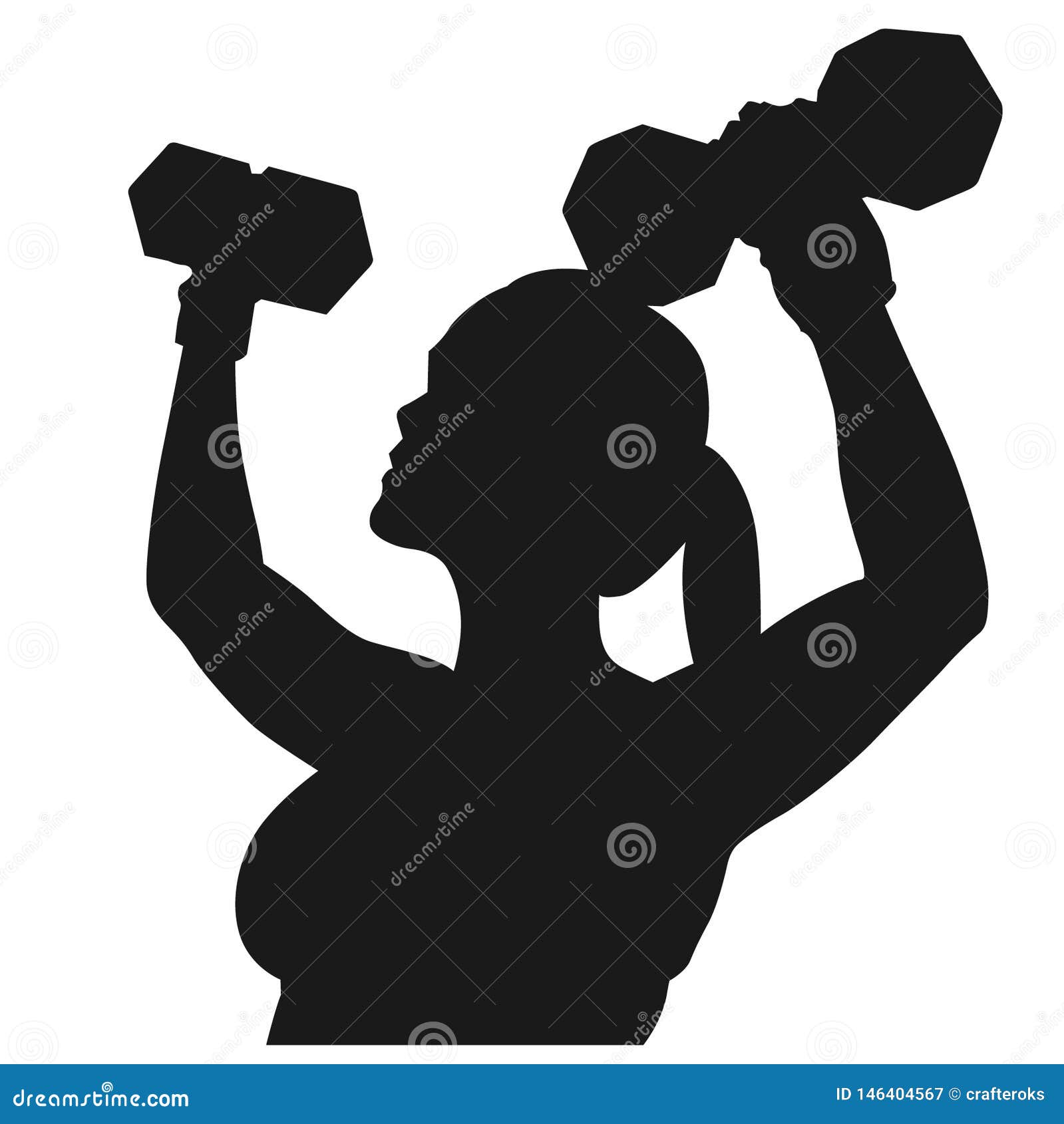 Lifting Weights Vector Illustration by Crafteroks Stock Vector ...