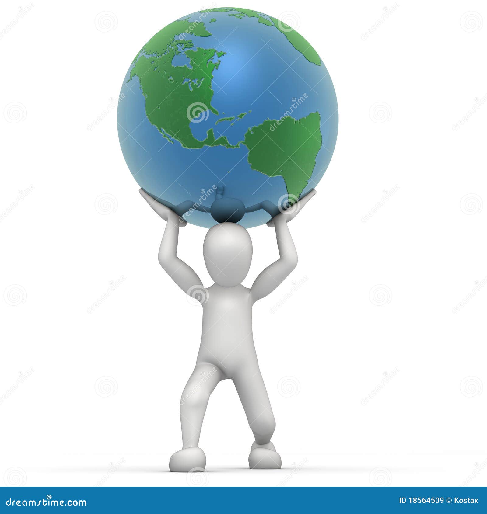Lifting the world stock illustration. Illustration of character - 18564509