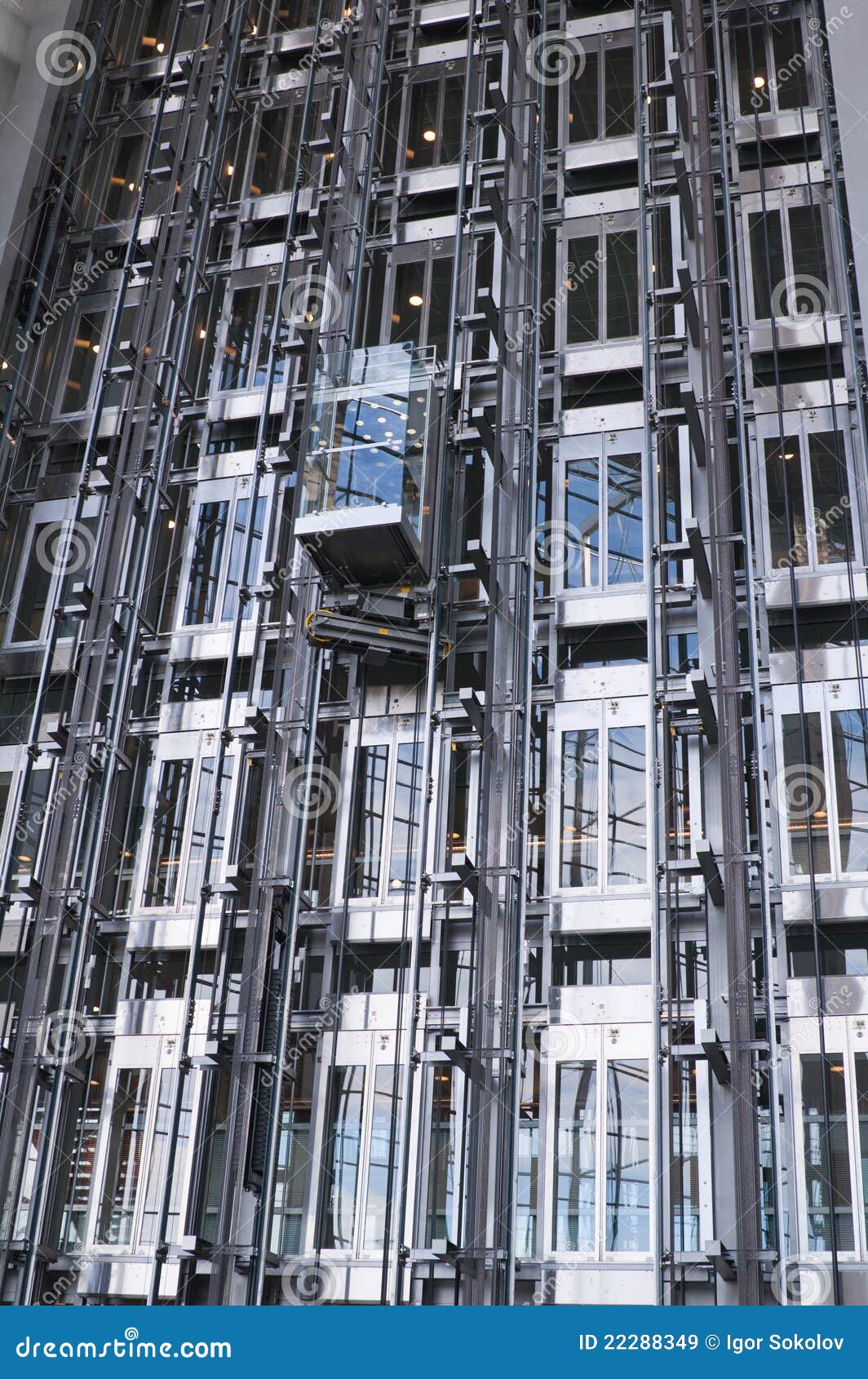 Lifts in modern building stock image. Image of high, empty - 22288349