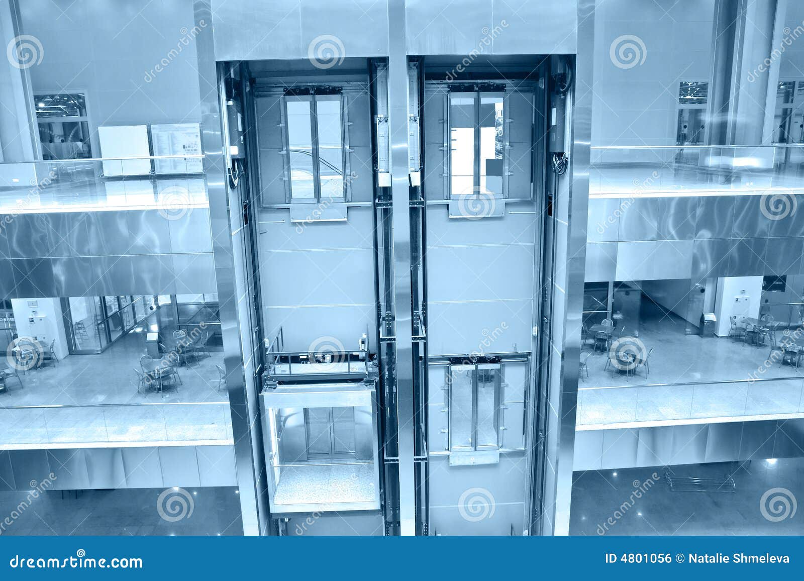 Lifts in office building stock photo. Image of commercial - 4801056