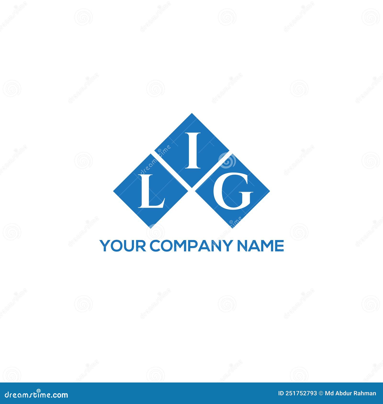 LIG Letter Logo Design on WHITE Background. LIG Creative Initials ...