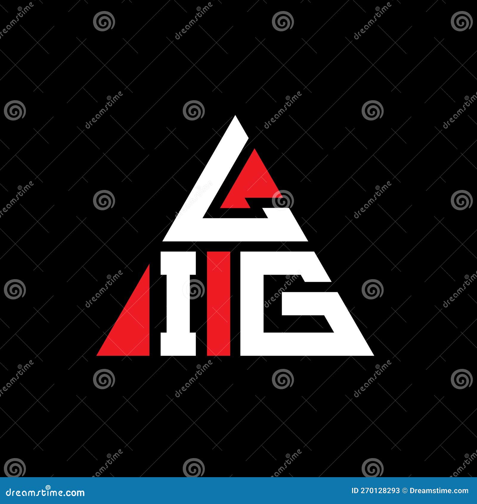 LIG Triangle Letter Logo Design with Triangle Shape. LIG Triangle Logo ...