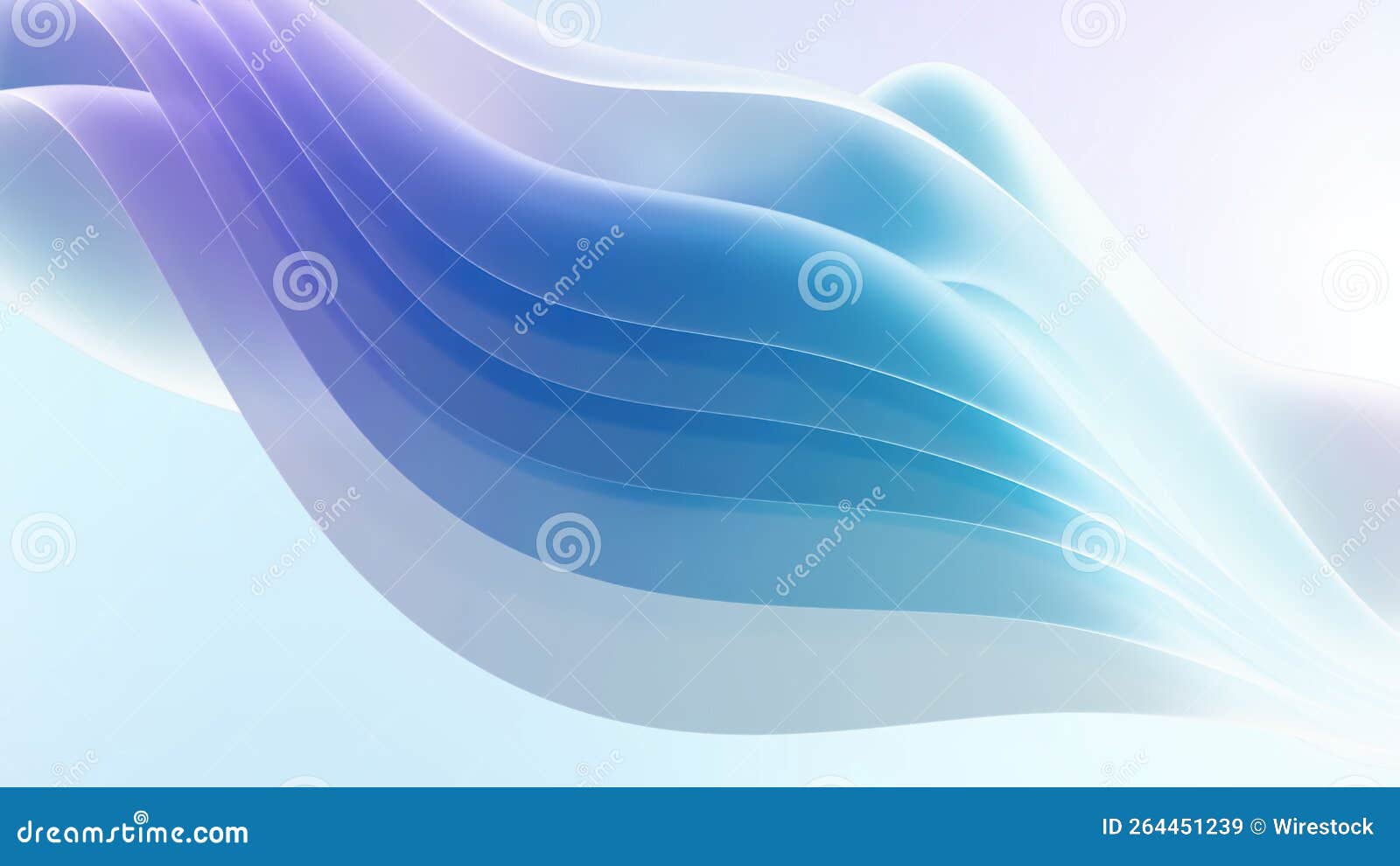 Ligh Blue Abstract Waves Background Stock Illustration - Illustration ...