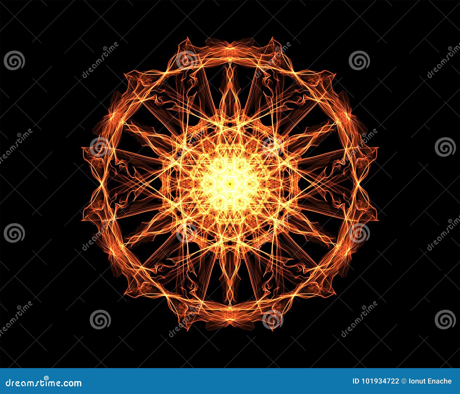 Lighting mandala stock illustration. Illustration of glow - 101934722