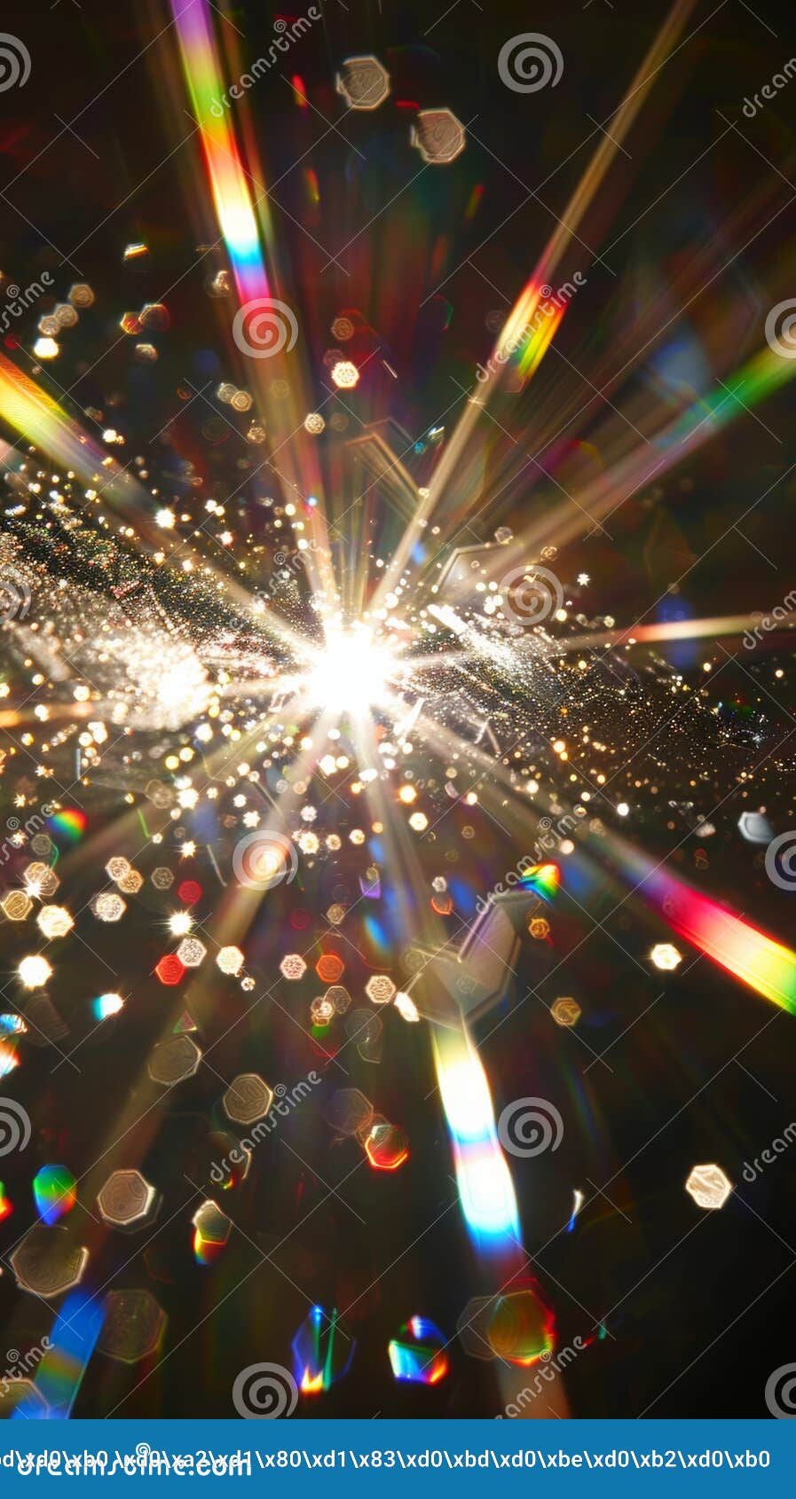 Light Aberration, Abstract Image, Bright Light Source with Rainbow ...