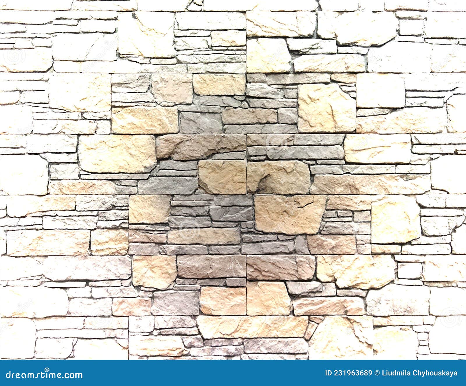 Light Abstraction with Horizontal, Stone Texture, Damages and Cracks ...