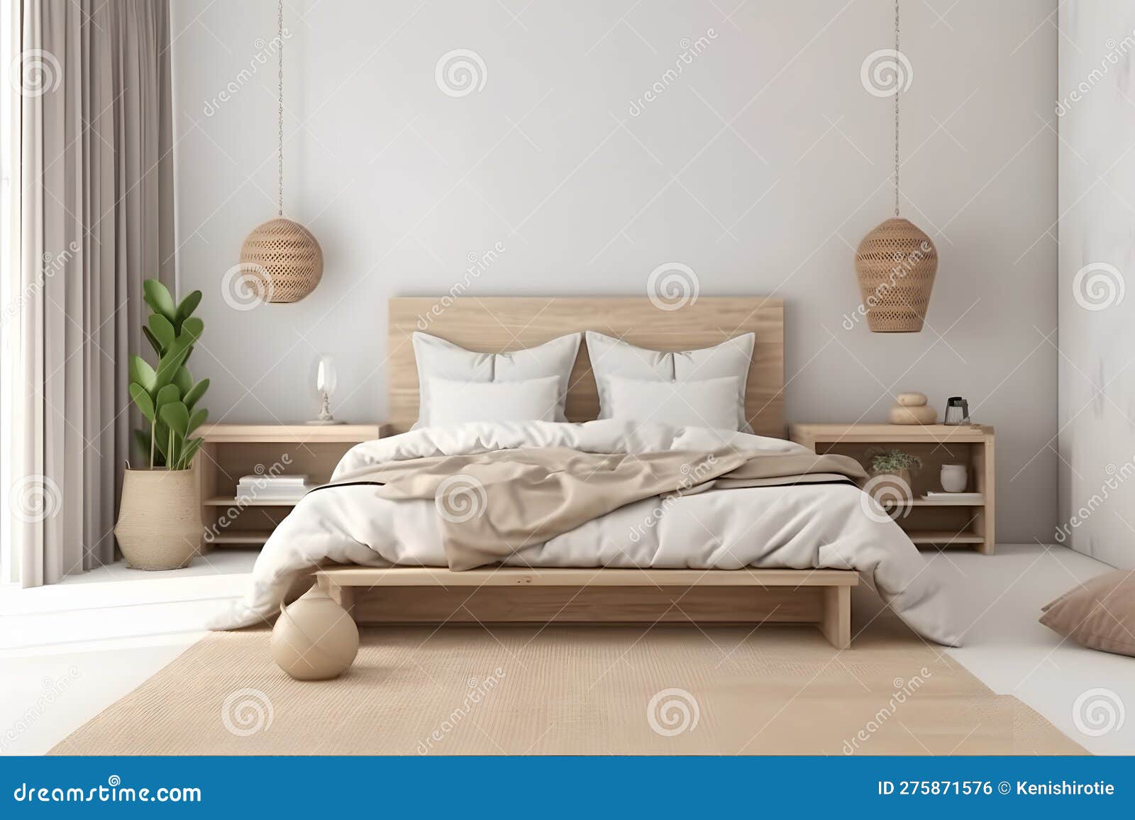 Light Academia Bedroom, AI Generative Stock Illustration - Illustration ...