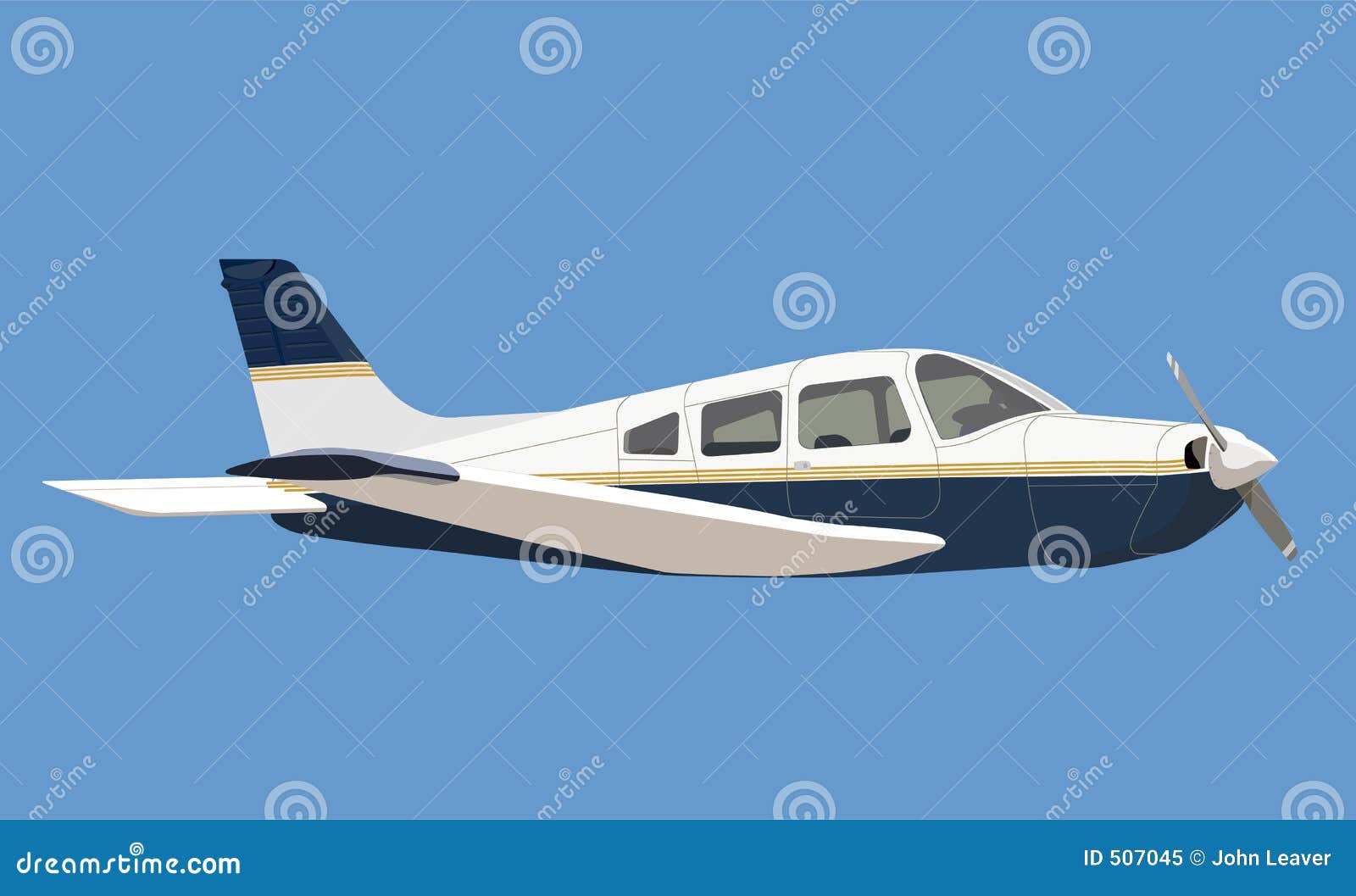 Light aircraft stock illustration. Illustration of trip - 507045
