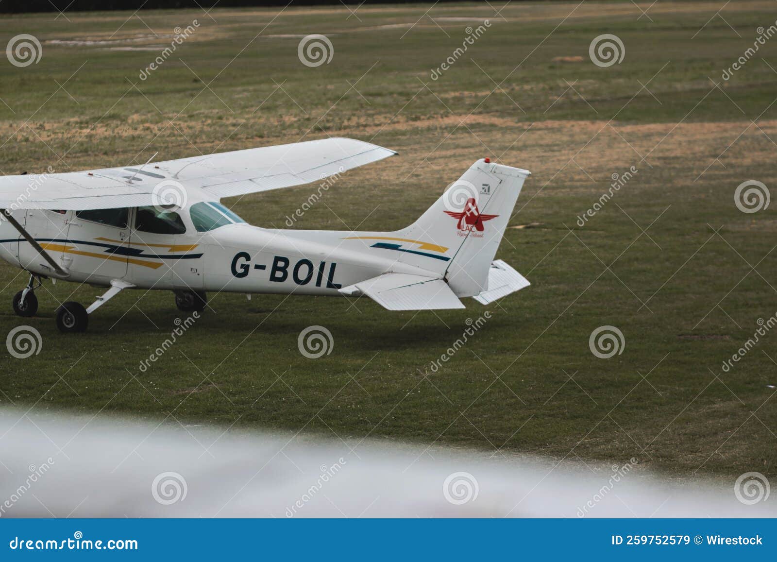 Light Aircraft Preparing for Flight from a Field Editorial Stock Image ...
