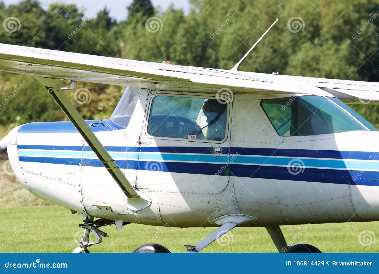 Light Aircraft Ready To Take Off Editorial Stock Image - Image of ...