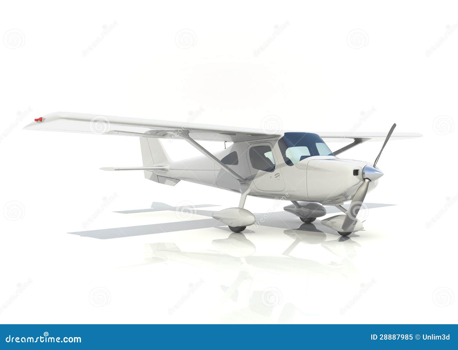 Light Aircraft With Single Propeller Royalty-Free Stock Photo ...