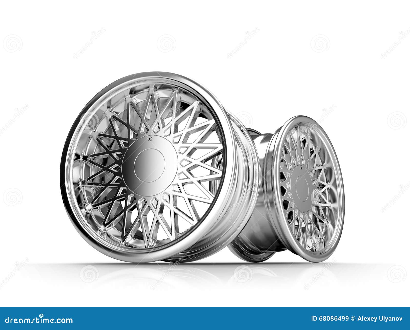 LIght Alloy Old School Car RIms Stock Illustration - Illustration of ...