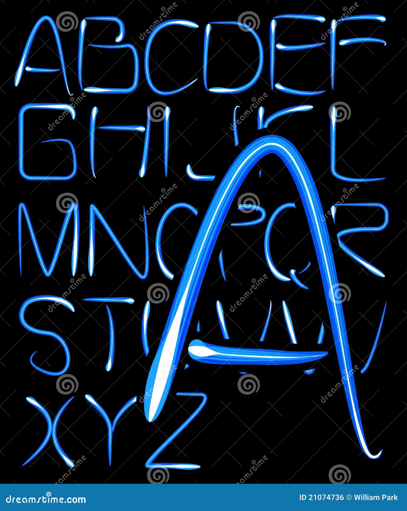 Light alphabet stock vector. Illustration of languages - 21074736