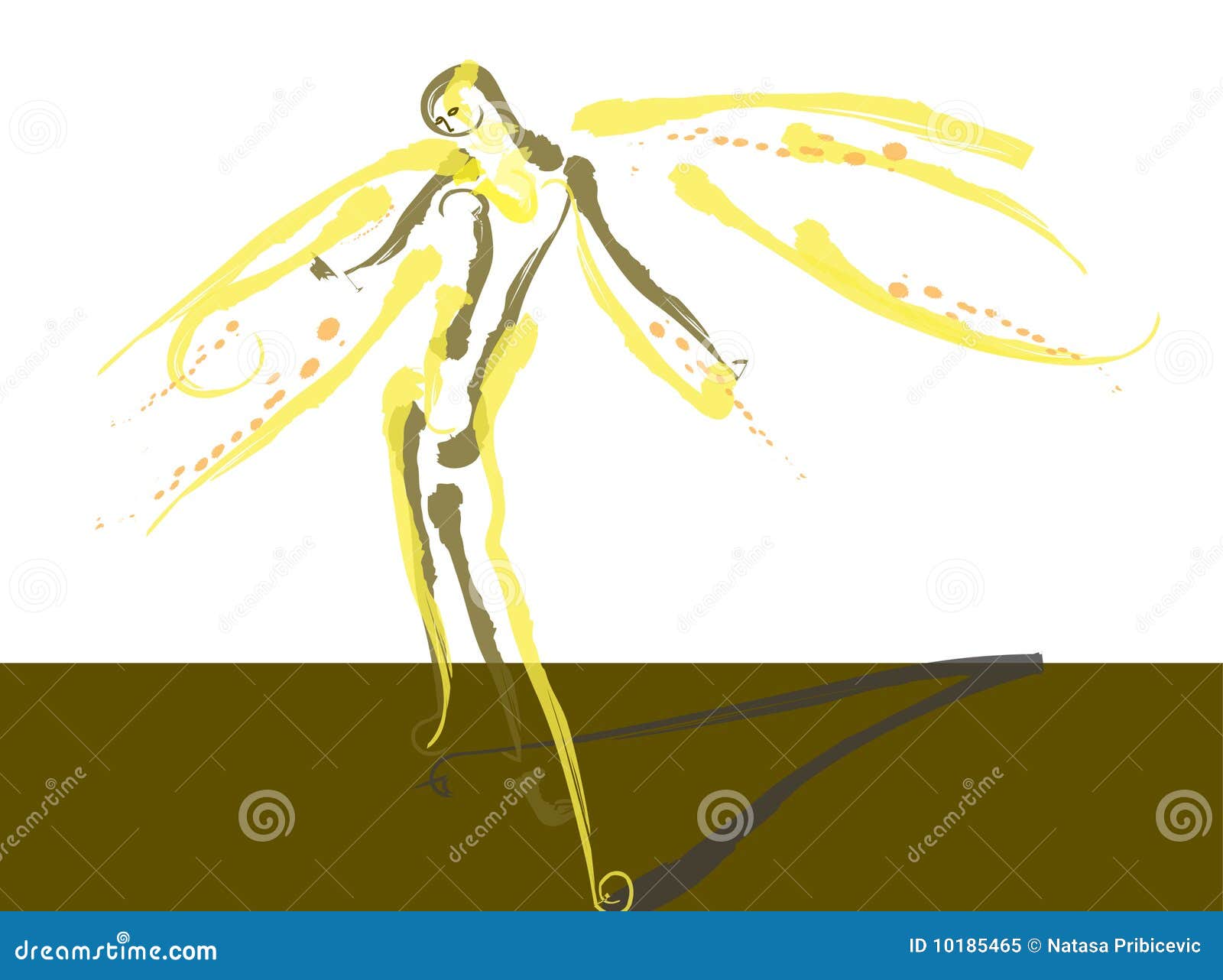 Light angel stock vector. Illustration of vignette, shining - 10185465
