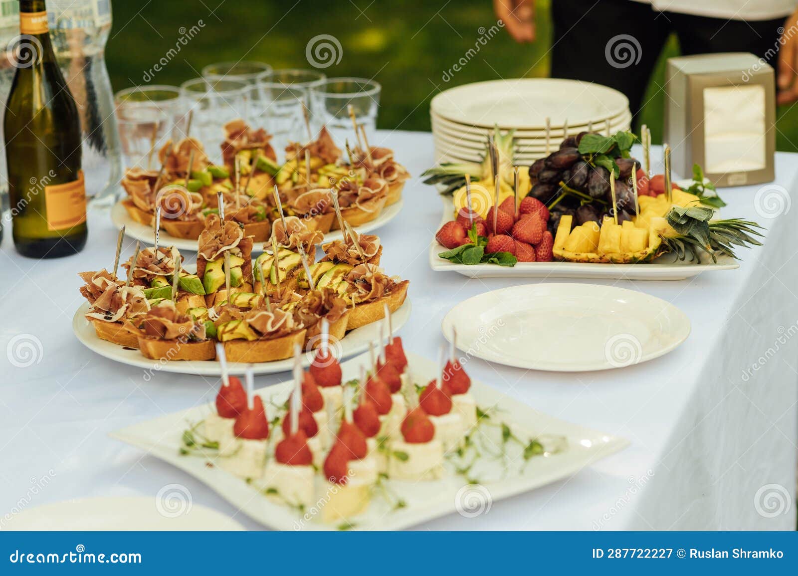 A Light Appetizer for Guests at a Wedding Buffet. Waiting for a Wedding ...