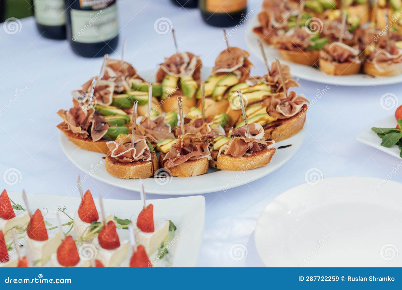 A Light Appetizer for Guests at a Wedding Buffet. Waiting for a Wedding ...