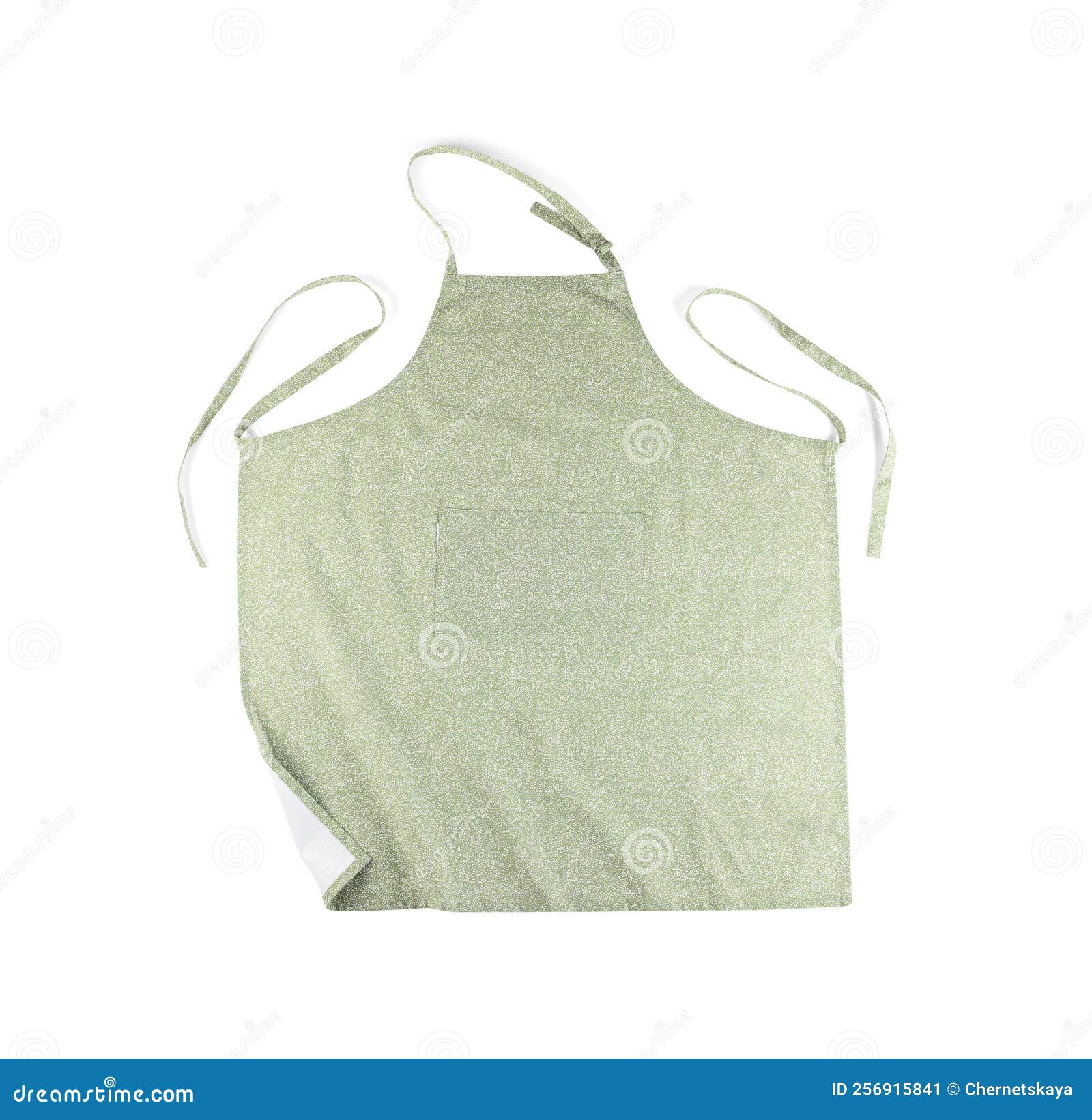 Light Apron with Pattern Isolated on White, Top View Stock Image ...
