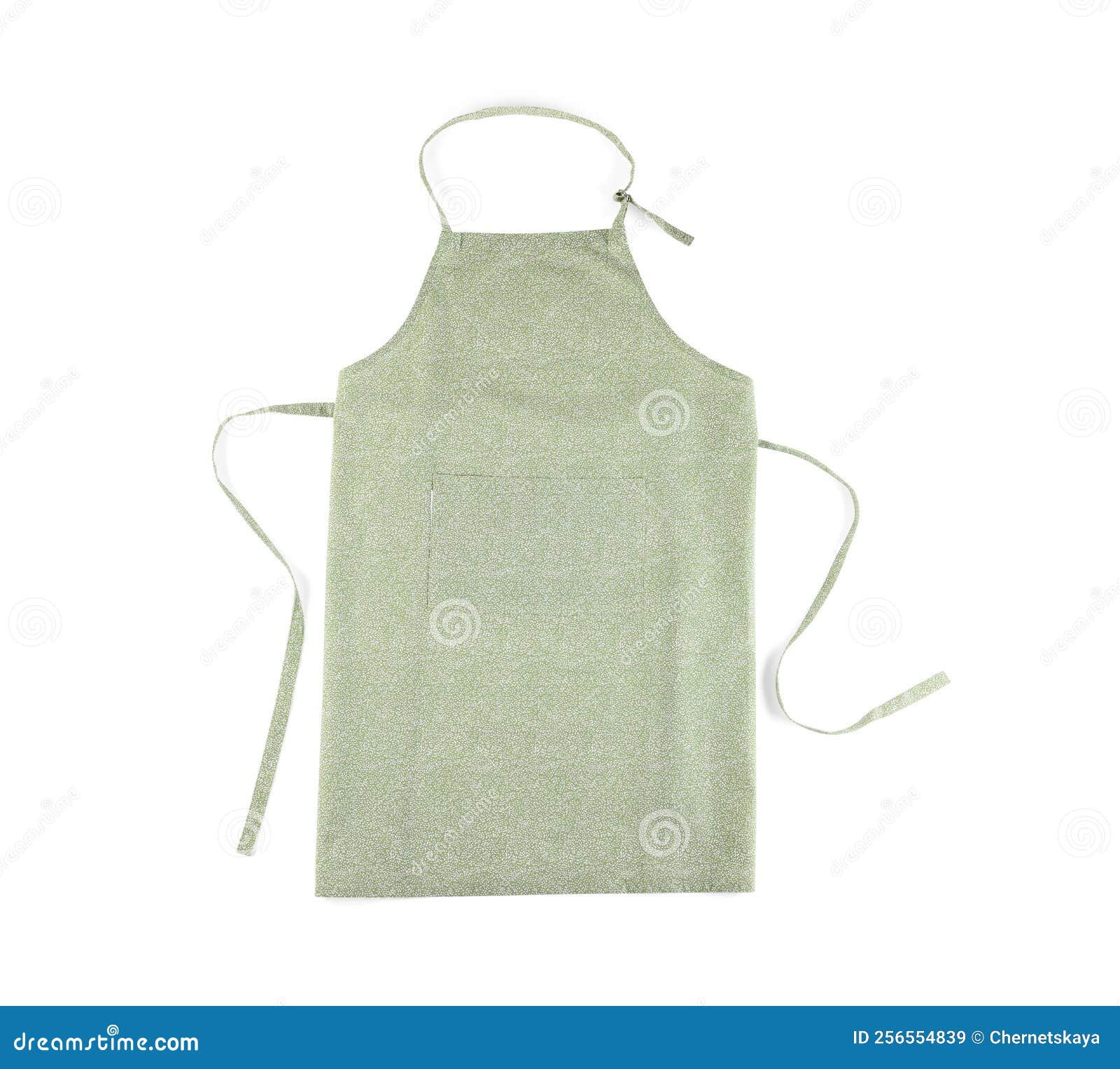 Light Apron with Pattern Isolated on White, Top View Stock Image ...