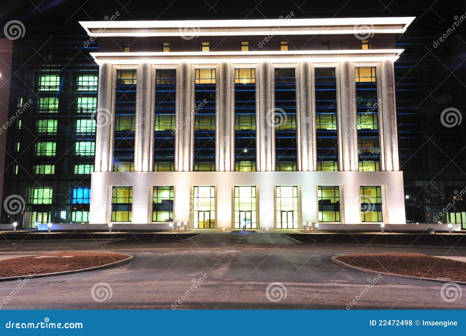 Light Architecture - National Library of Bucharest Stock Photo - Image ...