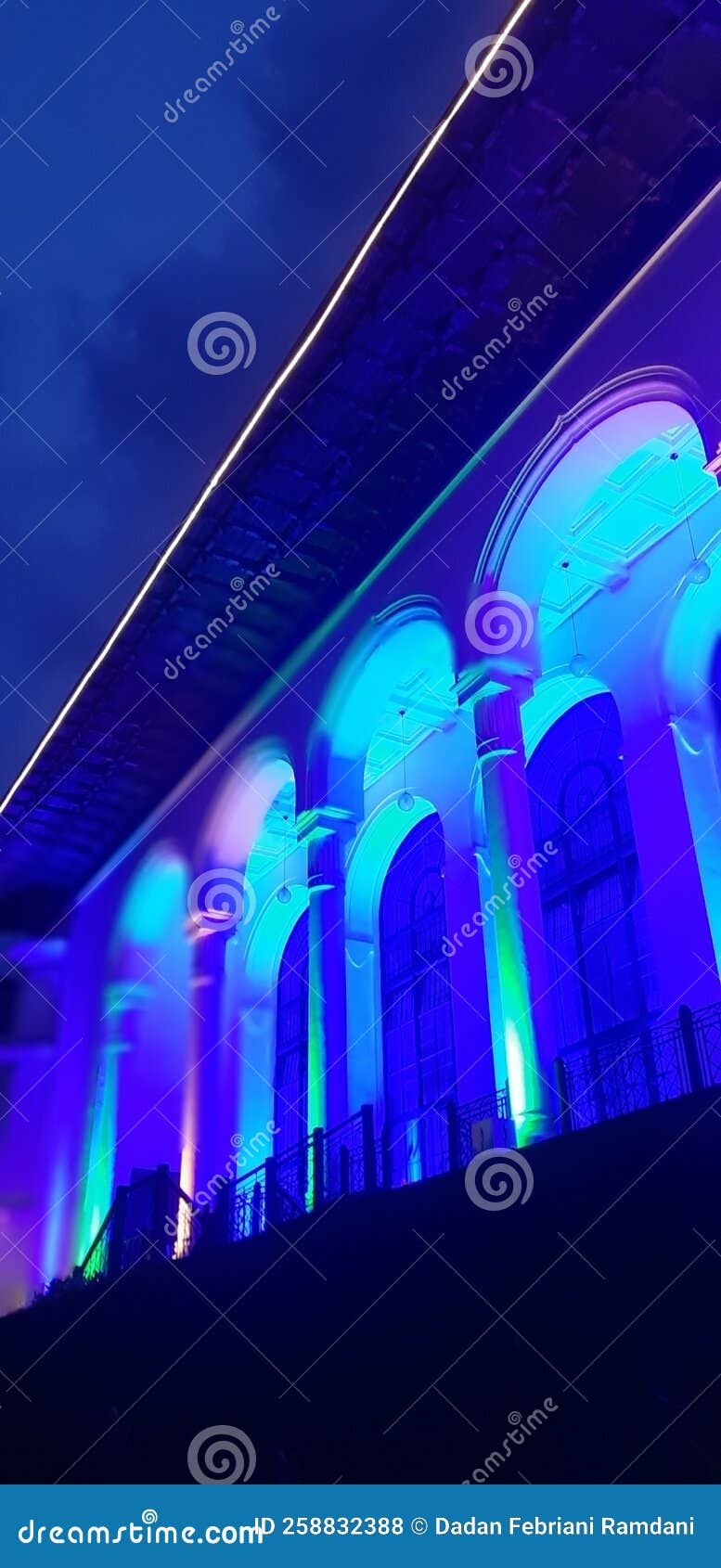 Light Architecture Night Building Stock Photo - Image of evening ...