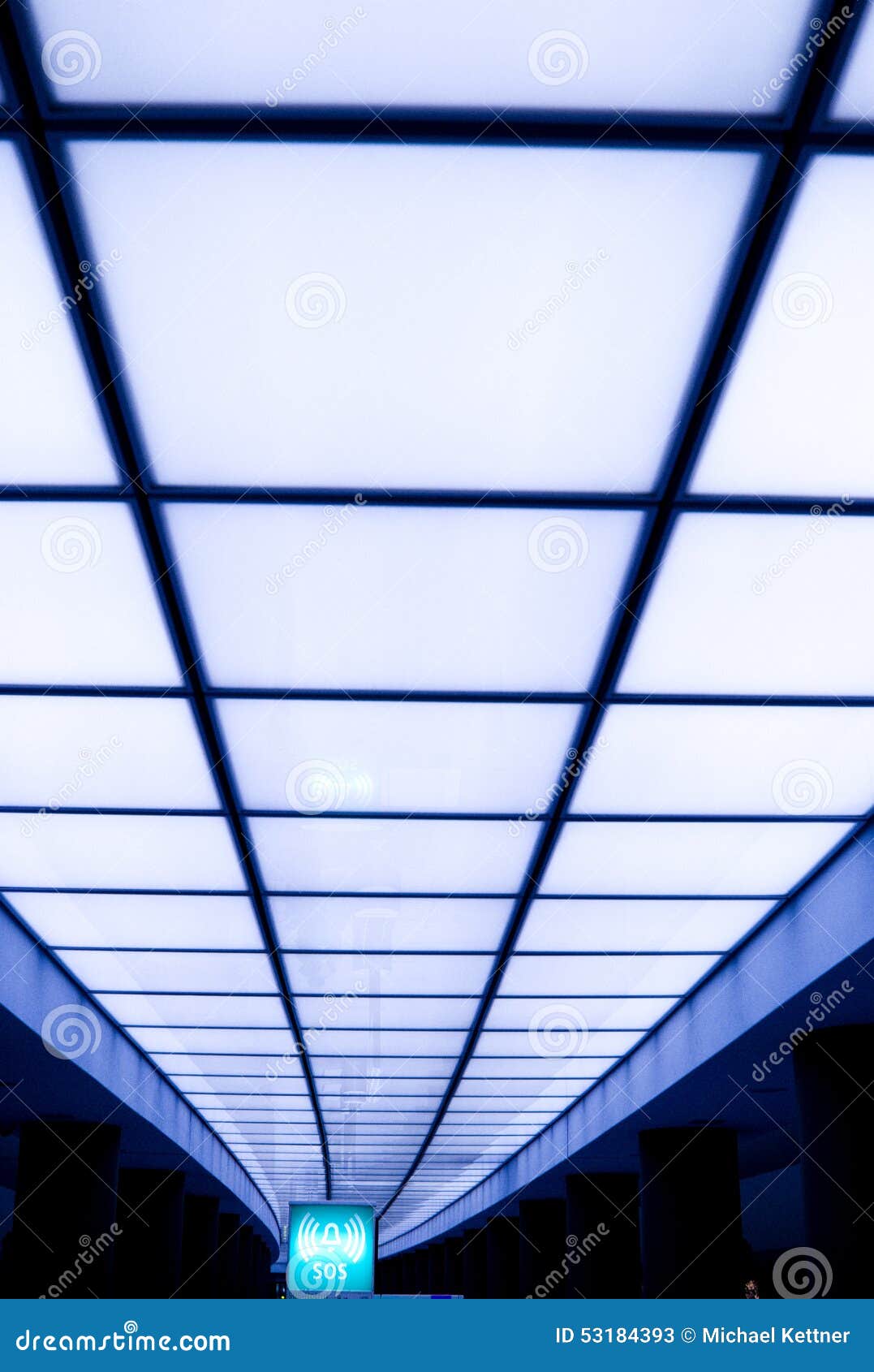 Light Art Installation in a Subway Stock Image - Image of striplight ...