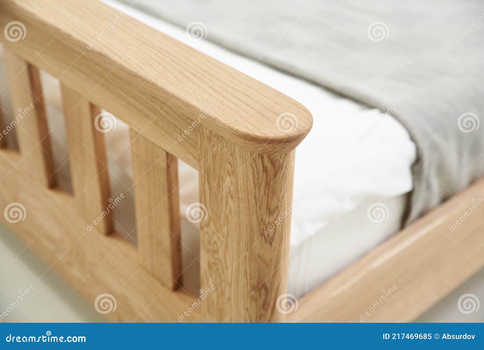Light ash wood bed stock image. Image of comfortable - 217469685