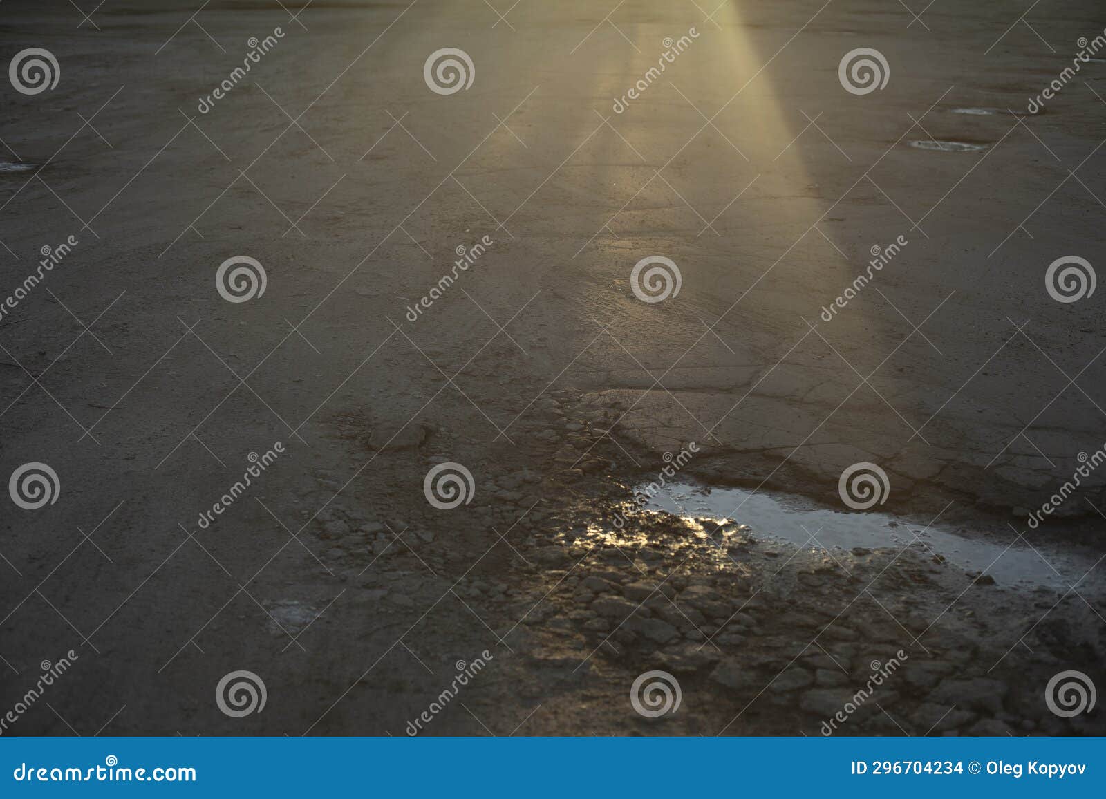 Light on the Asphalt. Rays of Light on the Road Stock Photo - Image of ...