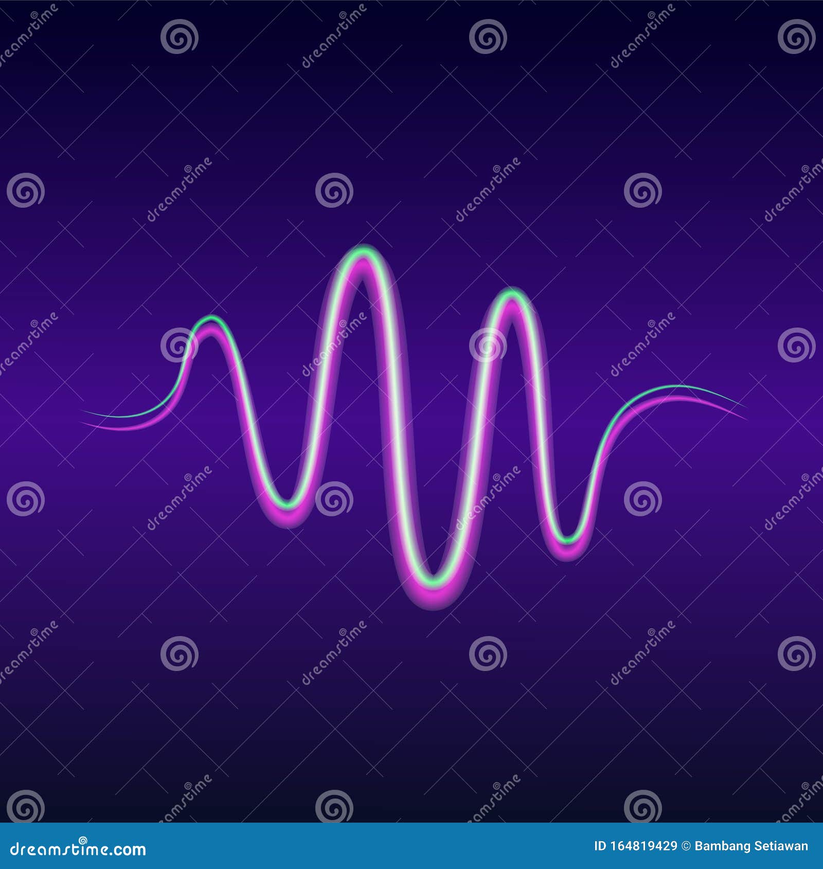 Light Audio Spectrum, Wave Line Music Stock Vector - Illustration of ...
