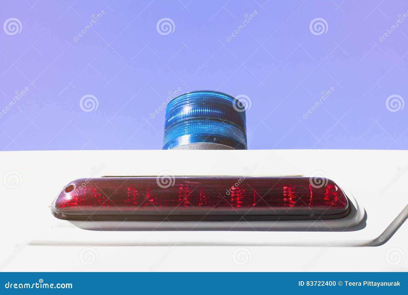 The Light on the Back of an Ambulance Stock Photo - Image of blue ...