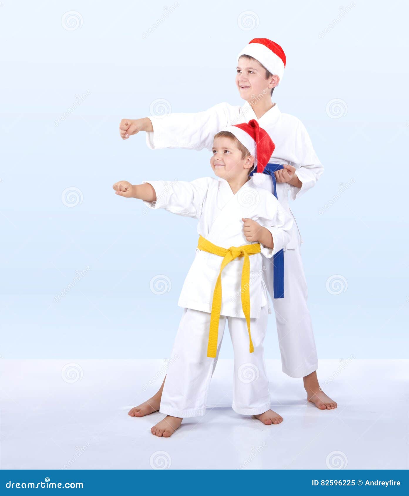 On a Light Background the Boys Athletes Beat Punch Arm Stock Image ...