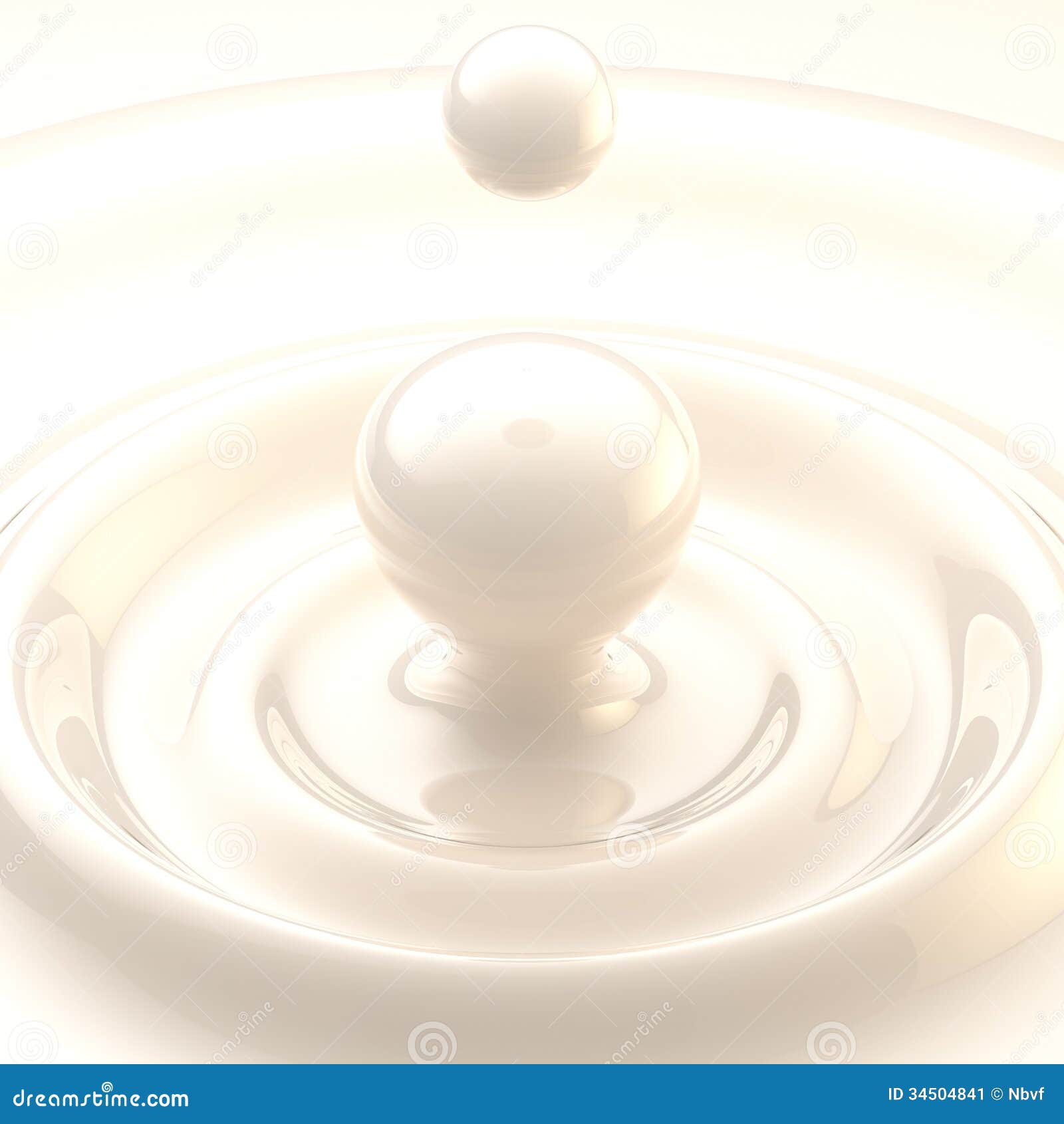 Light Background: Cream or Milk Liquid Drop Stock Illustration ...