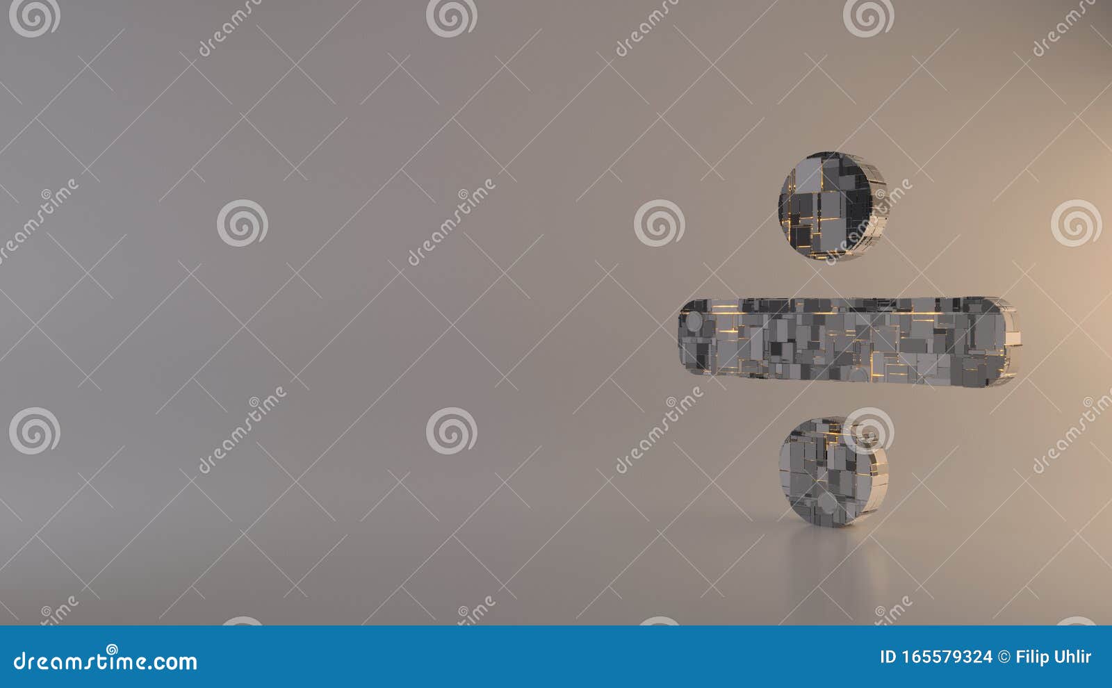 Light Background 3d Rendering Symbol of Divide Icon Stock Illustration ...